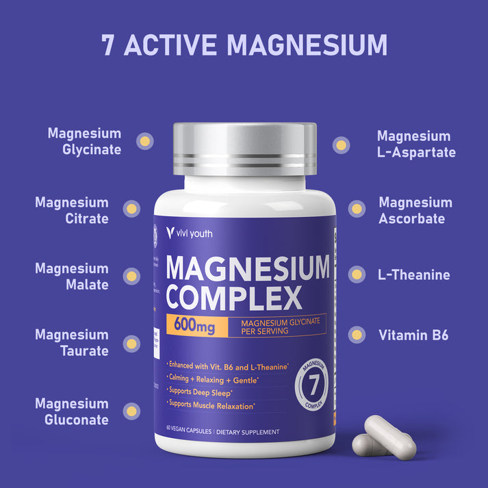 Magnesium Complex, 7 High Absorption Magnesium Supplement – VIVI Youth