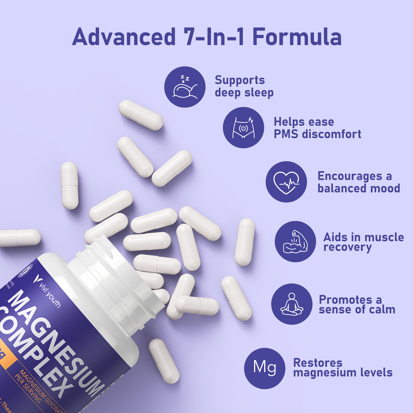 Magnesium Complex, 7 High Absorption Magnesium Supplement – VIVI Youth